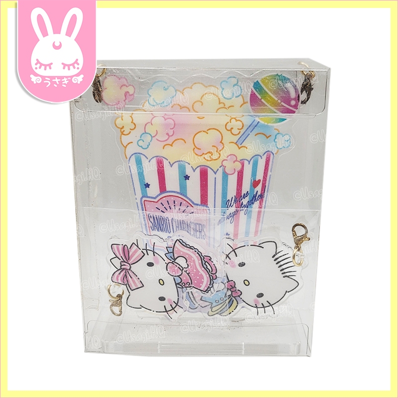 Sanrio Hello Kitty & Dear Daniel Kawaii Popcorn Acrylic Charm & Stand ...