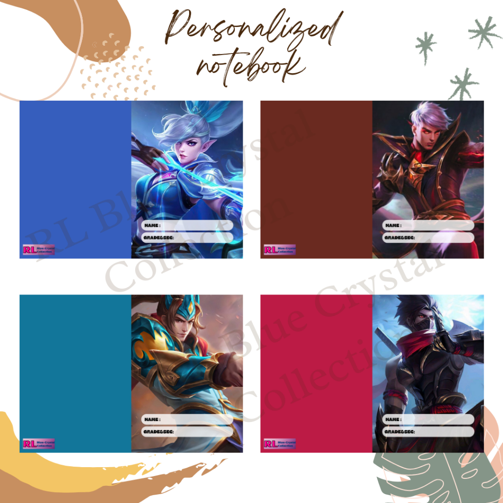 Customized/Mobile Legends Themed Notebooks with Water and Scratch Proof ...