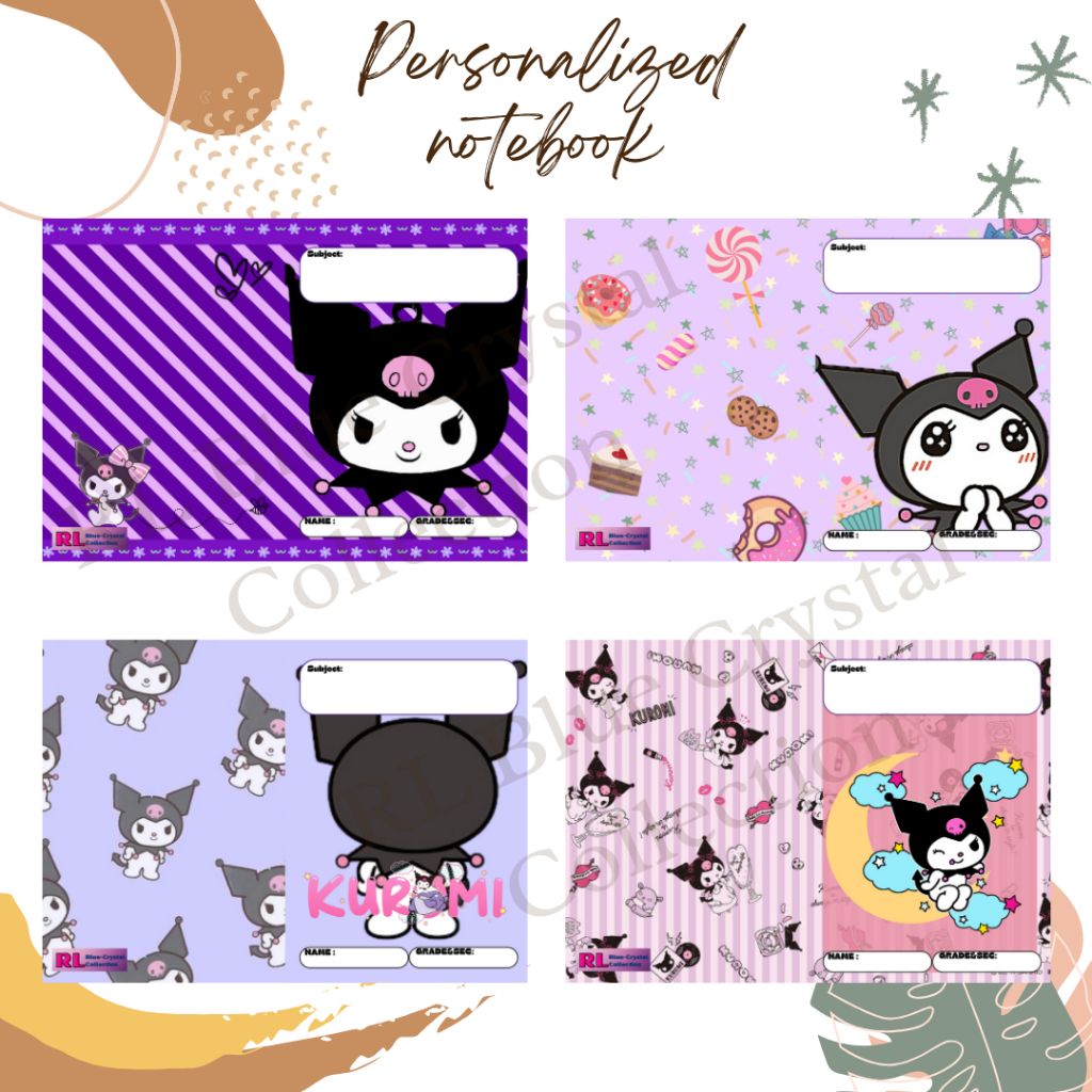 Kuromi Themed Personalized Notebooks with Water/Scratch Proof Cover ...