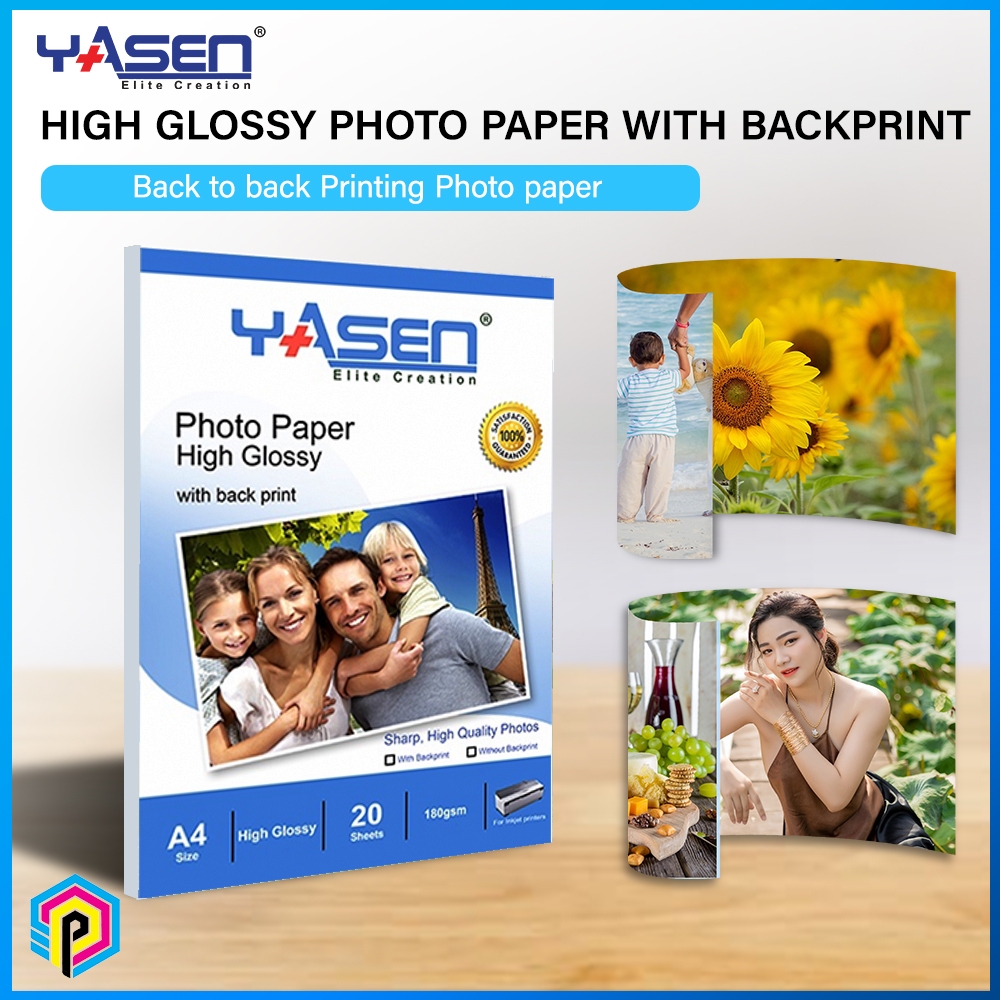 Yasen Glossy Photo Paper 180gsm - 230gsm A4 | 5R | 4R | 3R Size with ...