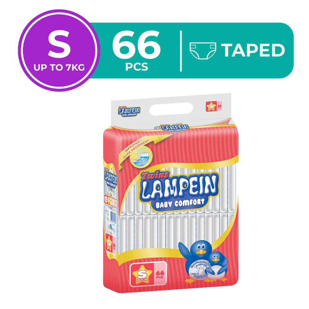 Twins Lampein Baby Diaper NB-S 66's | Shopee Philippines