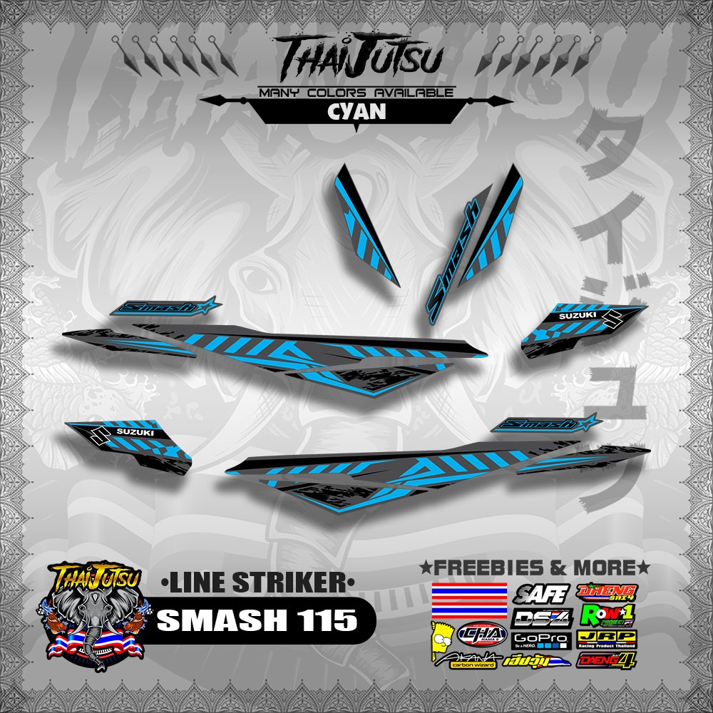 SMASH 115 DECALS ( LINE STRIKER )【ThaijutsuStickers】 | Shopee Philippines