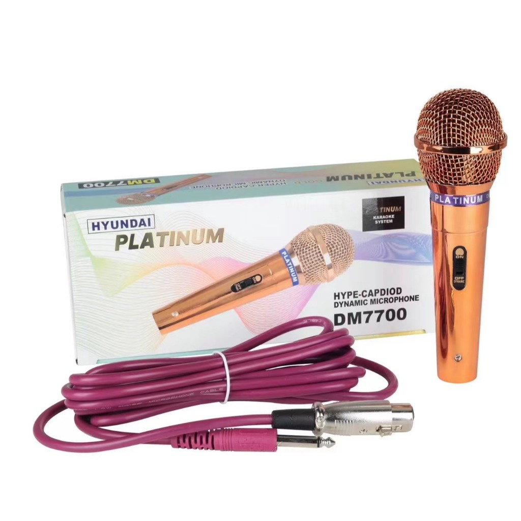 PLATINUM DM-7700 (GOLD) Wired Microphone Karaoke Mic HYPE-CAPDIOD ...