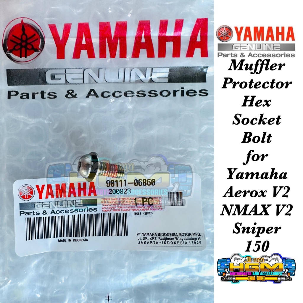 MUFFLER PROTECTOR HEX SOCKET BOLT FOR NMAX V2/SNIPER 150/AEROX V2 ...