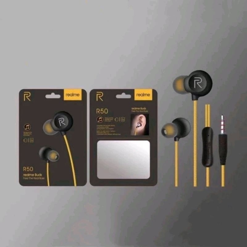 Universal Realme Earphones In-Ear Earphones Mic Microphone Headset ...