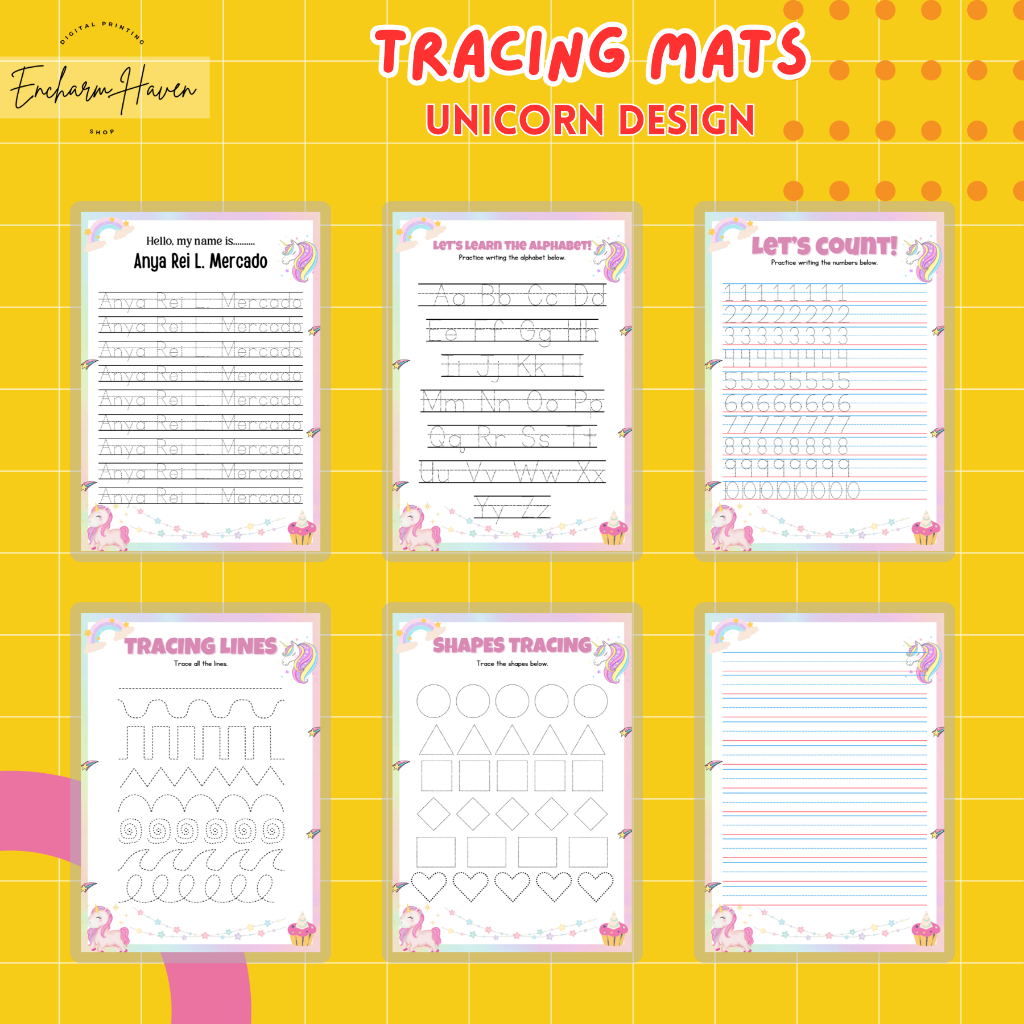 Laminated Write and Erase Tracing Mats/Worksheets | Shopee Philippines