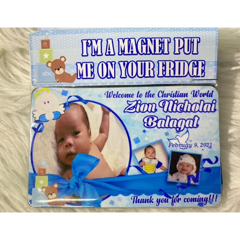 FREE LAYOUT Ref Magnet Souvenirs Giveaways Gift For Wedding Christening ...