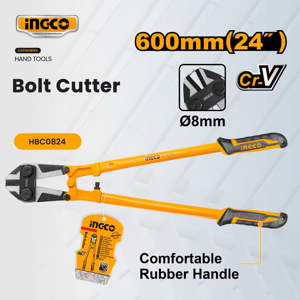 Ingco 24" Bolt Cutter / Chain Wire Lock Cutter / Rebar Cutter HBC0824 ...