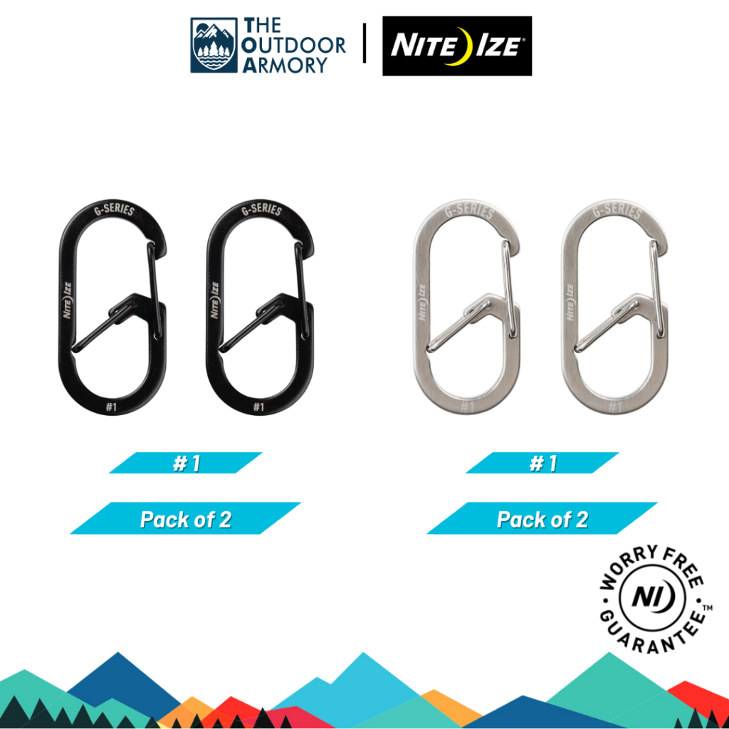 Nite Ize G-Series® Dual Chamber Carabiner #1 - Pack of 2 | Shopee Philippines