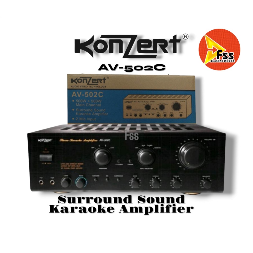Konzert AV Amplifier, AV-502C Stereo Karaoke Amplifier | Shopee Philippines