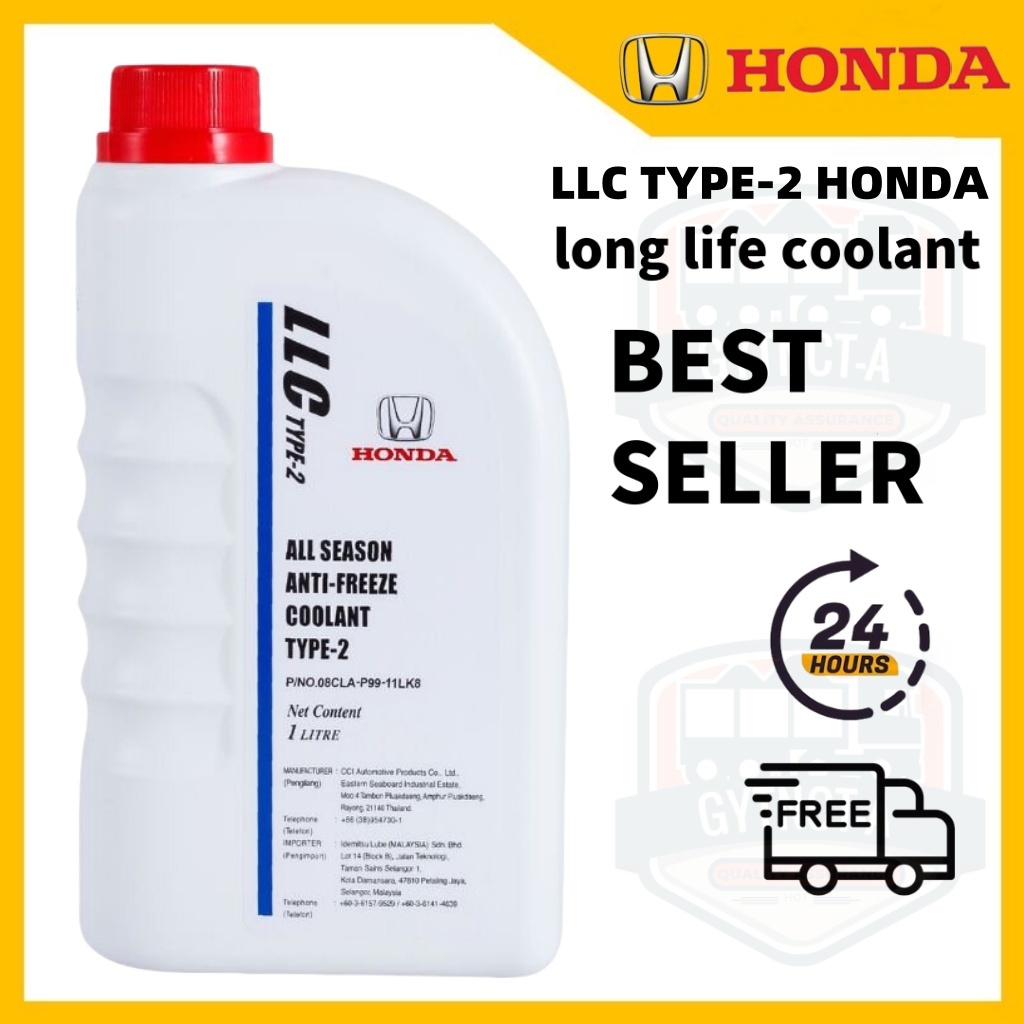 GENUINE Honda Long Life Coolant Type-2 Blue Coolant Antifreeze Pre ...
