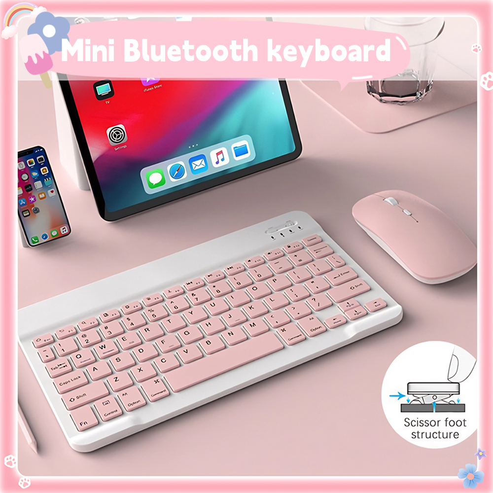 Wireless Bluetooth Keyboard Mouse Set Tablet Ipad Phone Keyboard Mini Bluetooth Keyboard Mouse