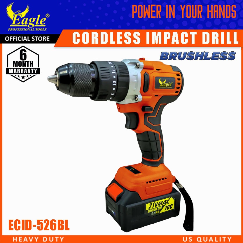 EAGLE TOOLS Cordless Impact Drill Brushless ECID-526TBL | Shopee Philippines