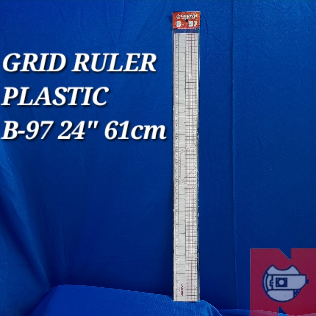 GRID RULER CROWN PLASTIC B-97 24" 61cm | Shopee Philippines