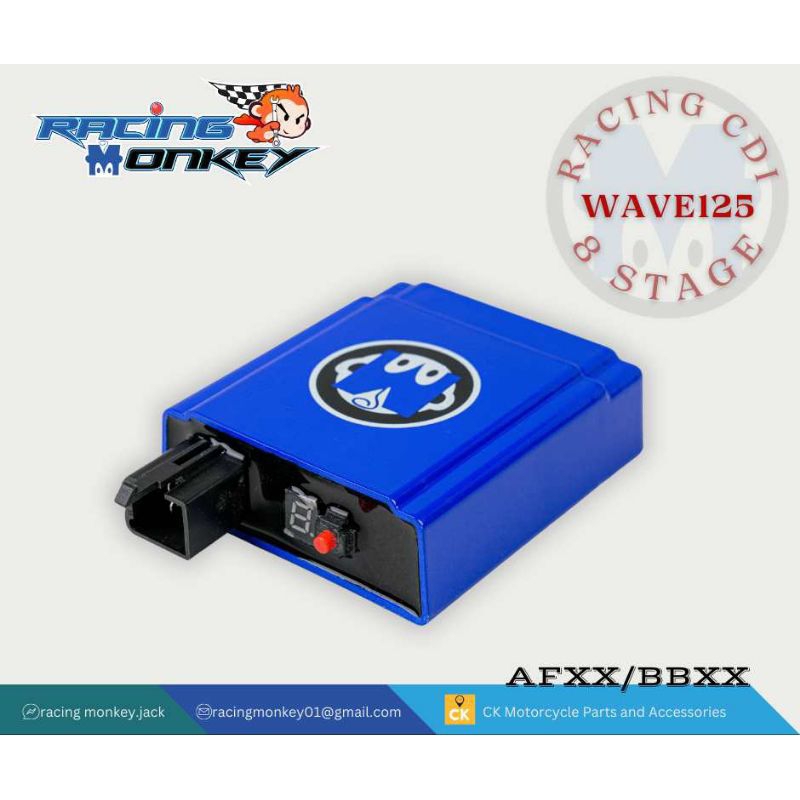RACING MONKEY RACING CDI FOR HONDA WAVE 125/YAMAHA SNIPER135 - 8 HOLES ...
