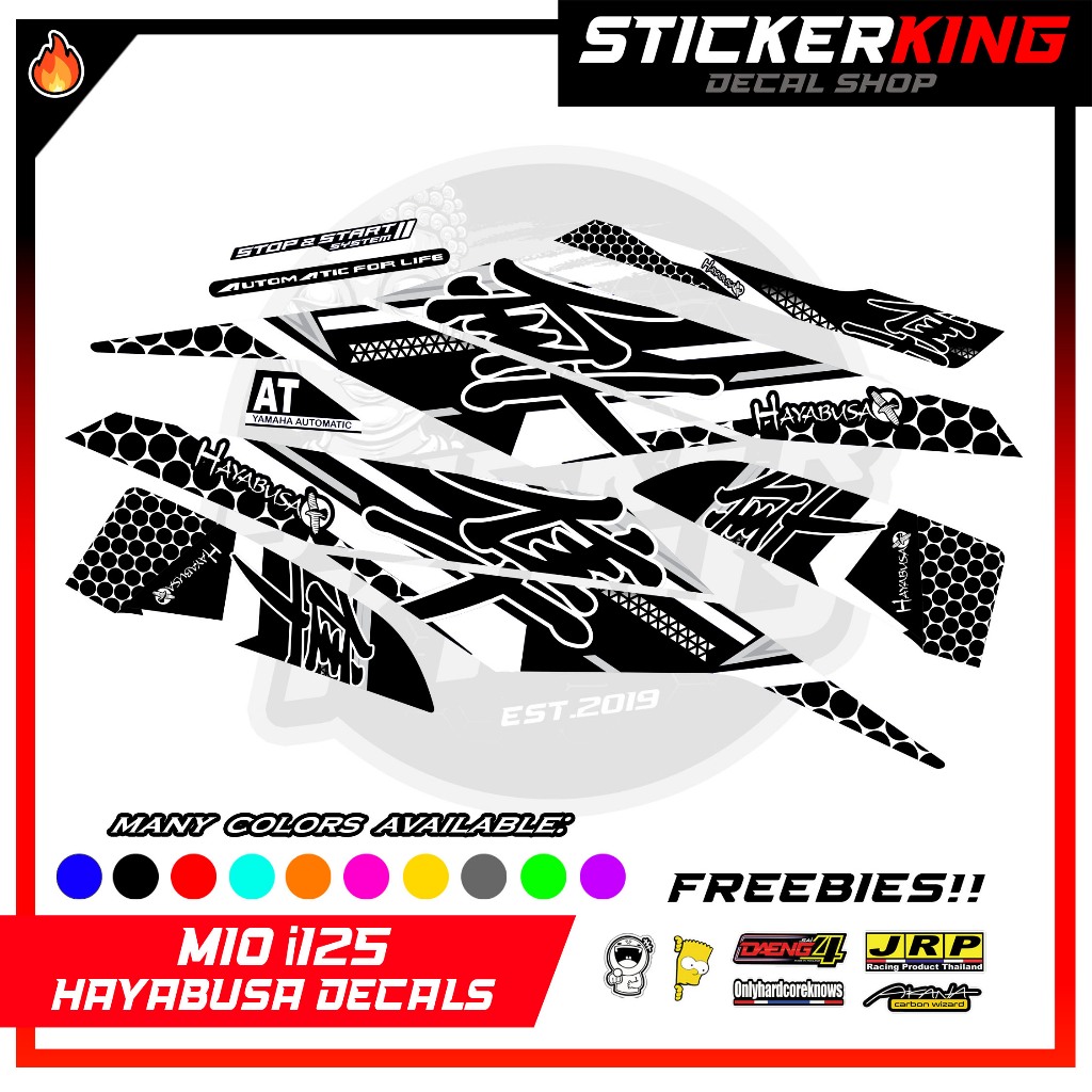 MIO i125 M3 SOLARIZ HAYABUSA DECALS WITH FREEBIES | Shopee Philippines