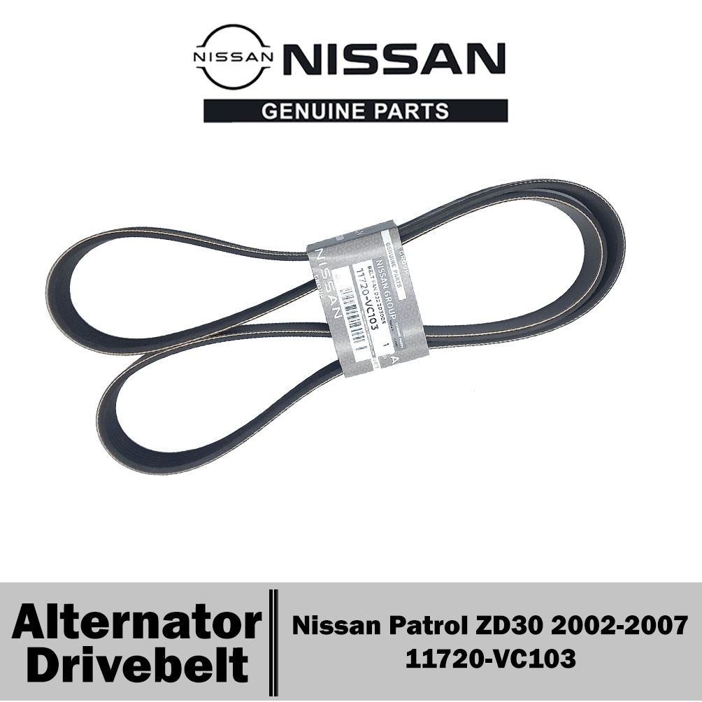 Genuine Nissan Alternator Drivebelt for Nissan Patrol ZD30 2002-2007 - 11720-VC103 | Shopee ...