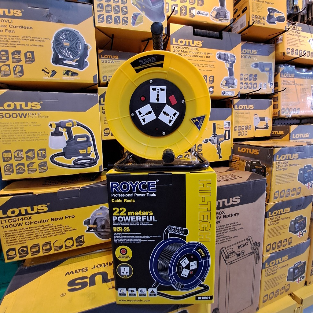 Original Royce Cable Reels 22 Meters RE10921 (3 Socket) | Shopee ...