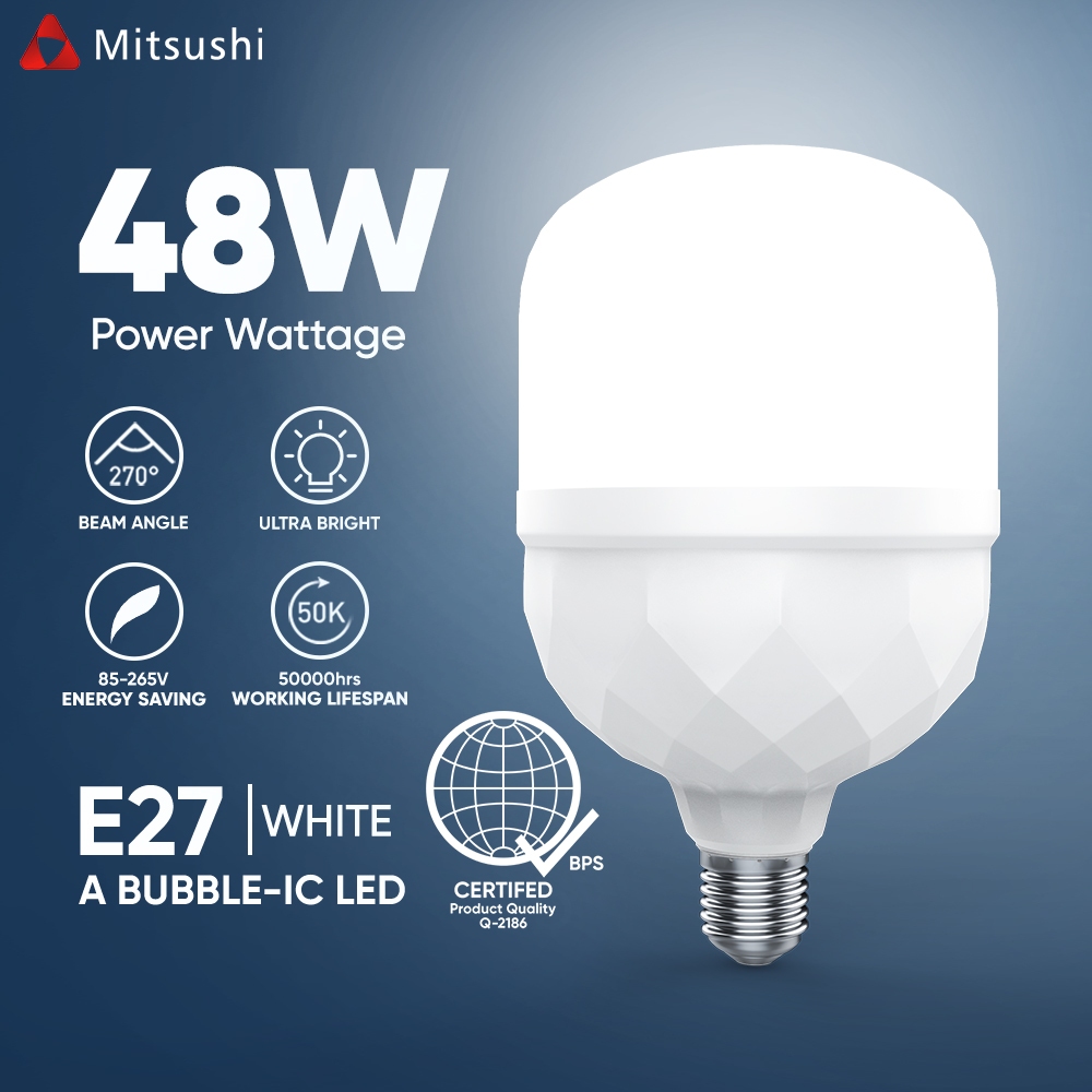Mitsushi 5W-48W E27 Interface White Energy-Saving LED Spherical bulb ...
