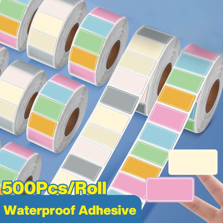 500Pcs/Roll Name Stickers Waterproof Label Stickers Items Marked Blank ...