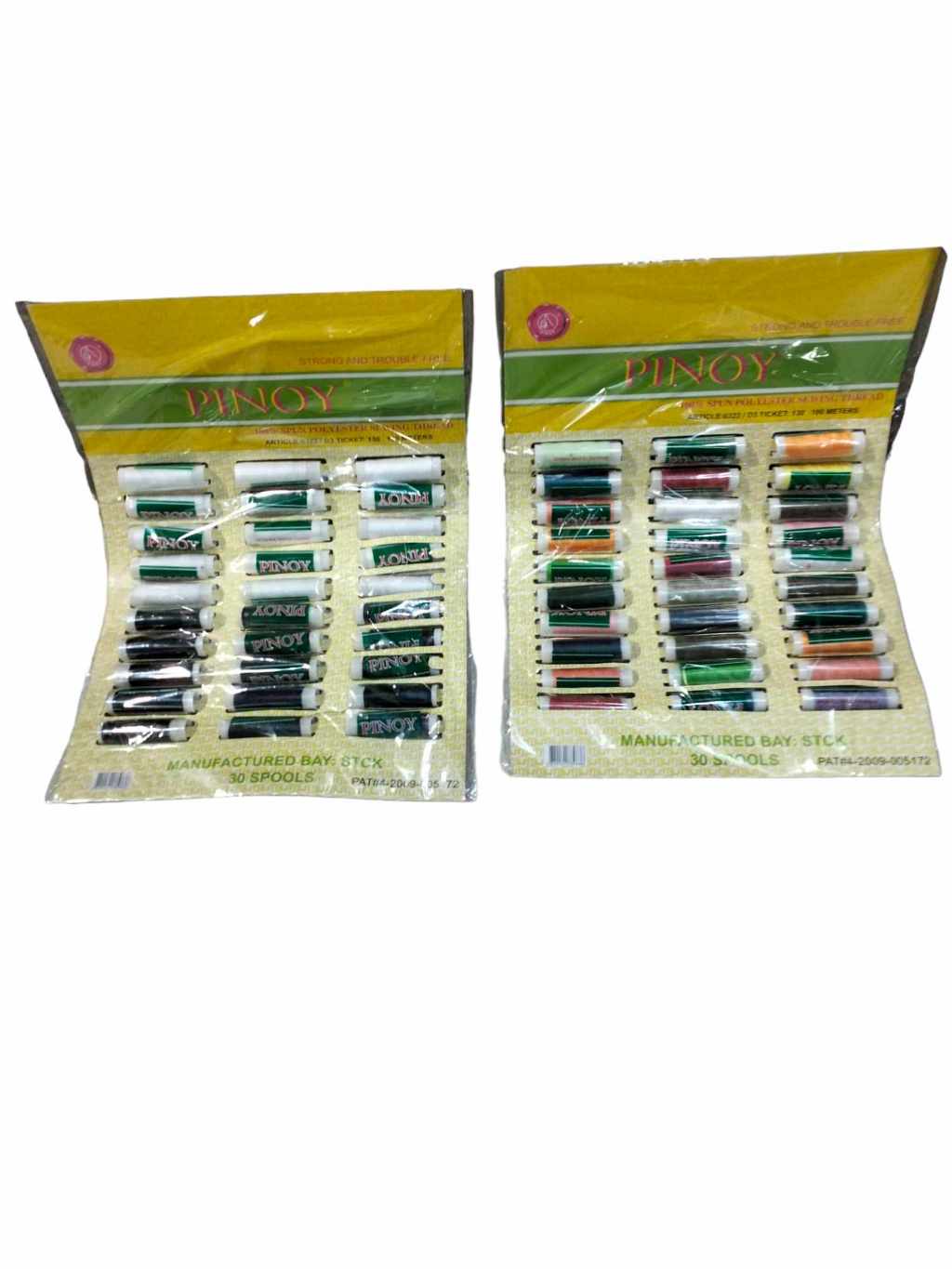 SINULID / THREAD (PINOY) 1 PAD 30 PCS ( ASSORTED/BLACK & WHITE /BLACK ...