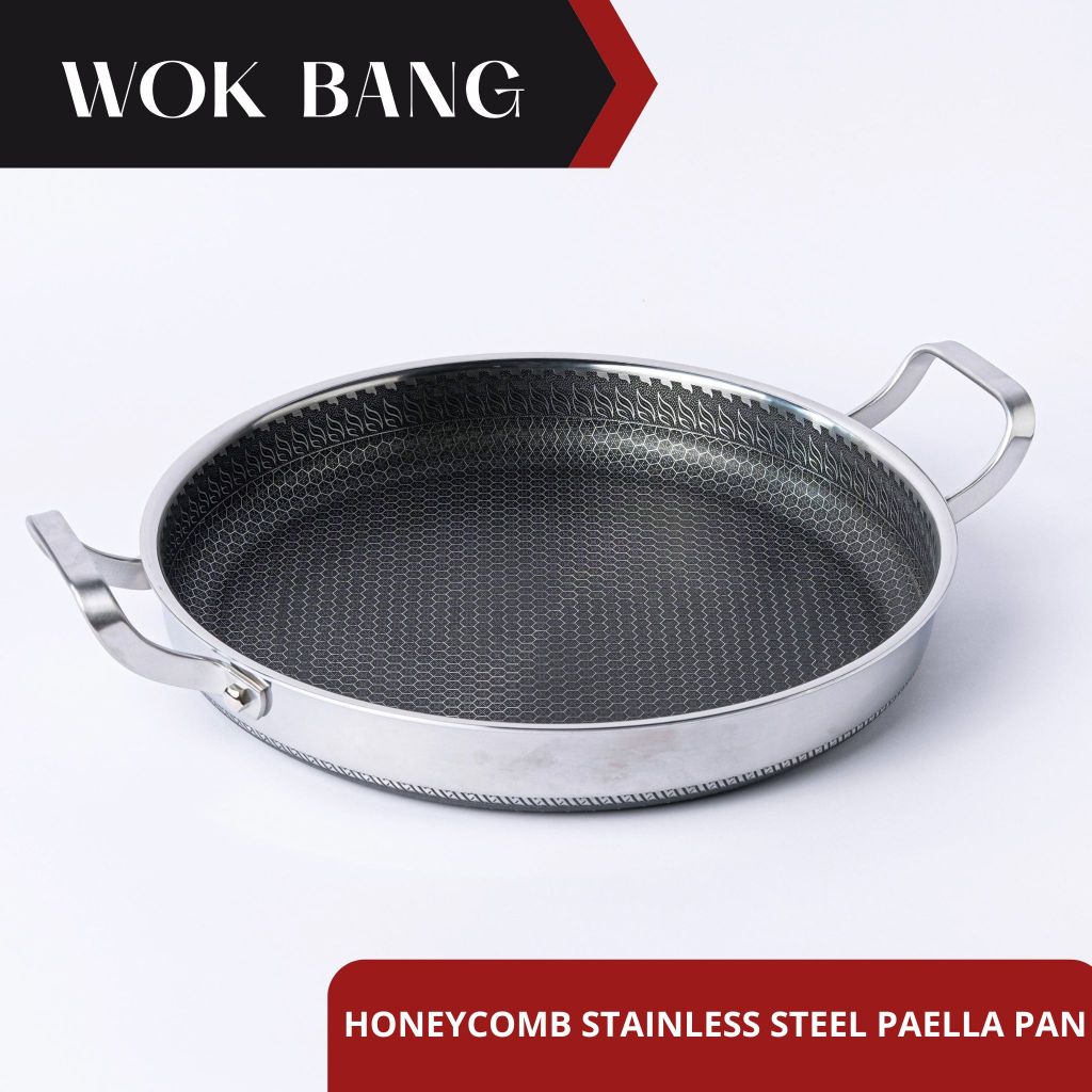 Wok Bang Honeycomb Stainless Steel Paella Pan | Shopee Philippines