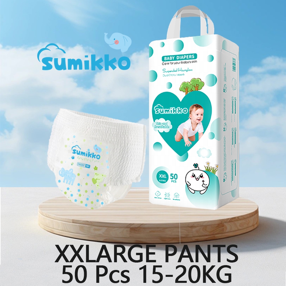 50pcs Baby Diapers (Tape) Ultra-thin Breathable Baby Disposable Diapers S M L XL XXL XXXL Pant ...