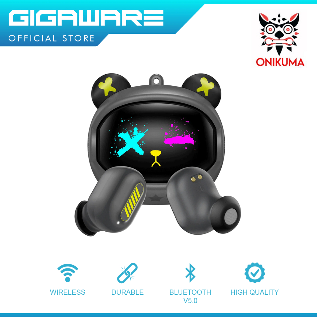 Onikuma T20 TWS Wireless Gaming Headset Headphones Earbuds with ...