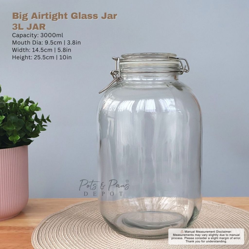 Red Cherry Airtight Big Glass Jar with Lock | Shopee Philippines
