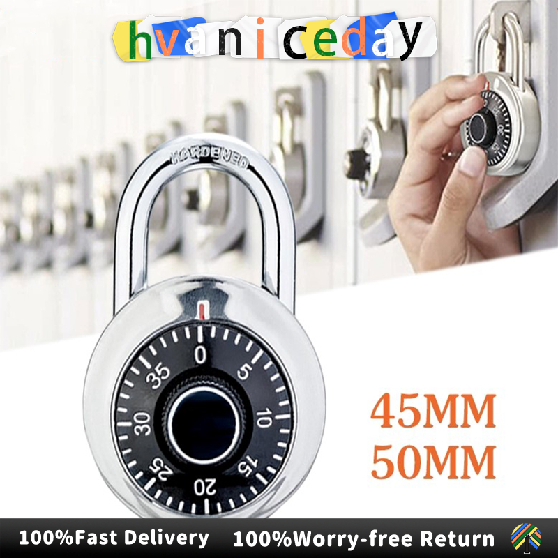 Turntable Digit Combination Code Lock Black Dial Locker Lock for Gym ...