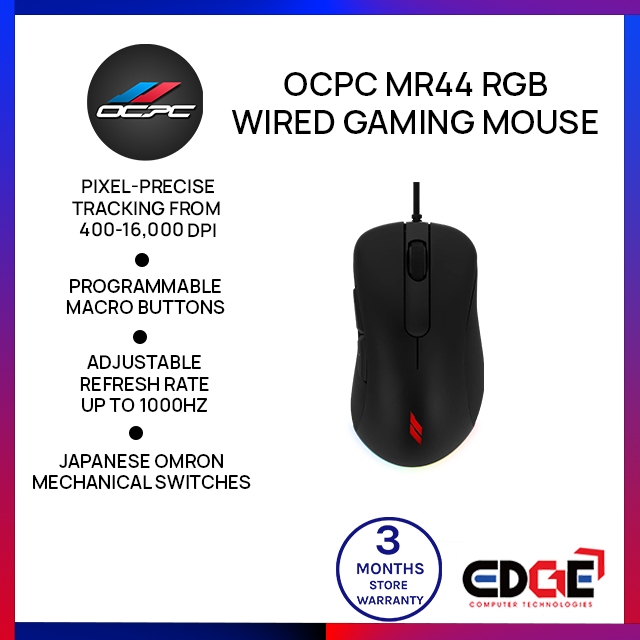EDGE | OCPC MR44 RGB Wired Gaming Mouse | Shopee Philippines