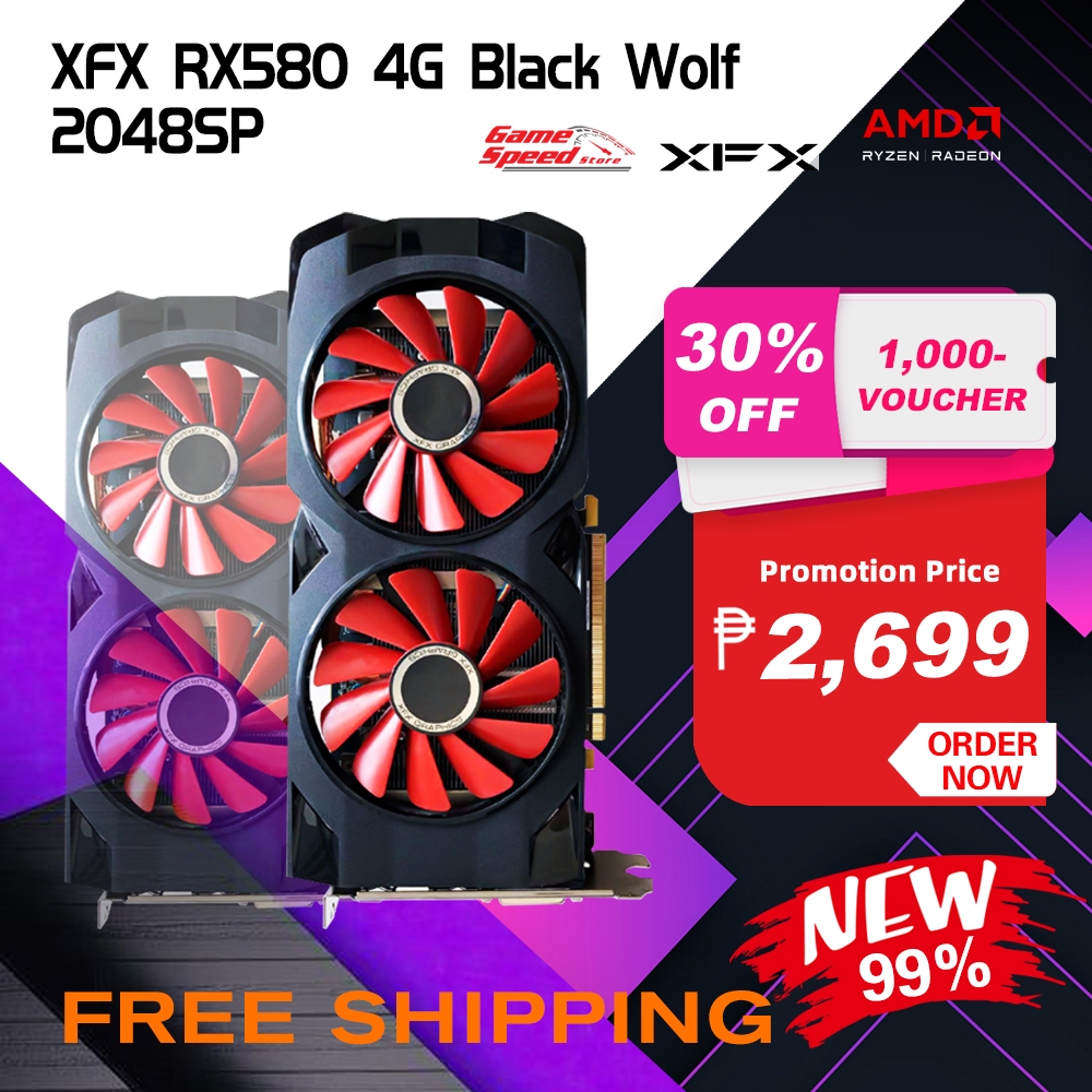 AMD XFX RX580 4GB Graphics Cards GDDR5 256bit Gaming Video Card DirectX ...
