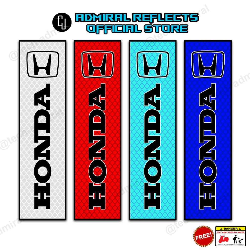 Alloy Top Box Sticker Waterproof Honda Logo (REFLECTORIZED) | Shopee ...