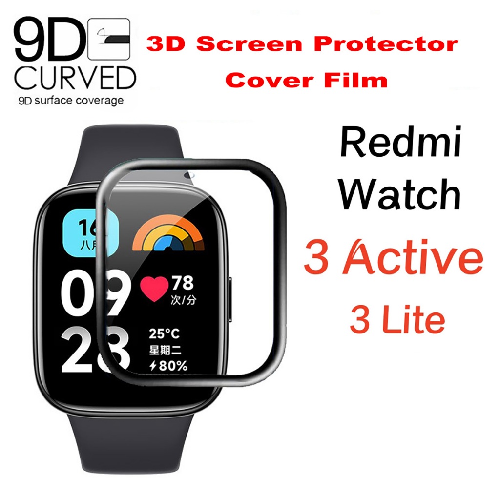 3D Screen Protector Cover Film for Redmi Watch 3 Full Screen Protector ...