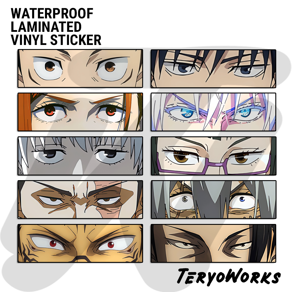 Jujutsu Kaisen Eye Slap Sticker – Anime Vinyl Decal for Laptop, Phone ...