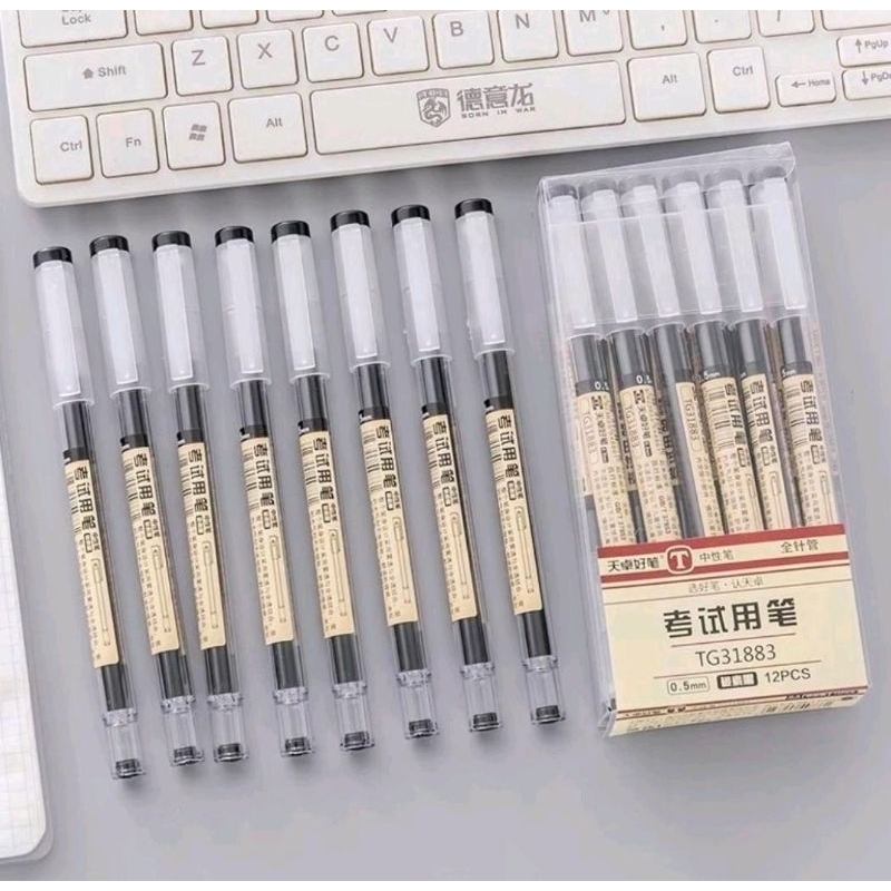 12pcs Japanese Gel Pen 0.5mm Black Pen School Office Student Writing ...