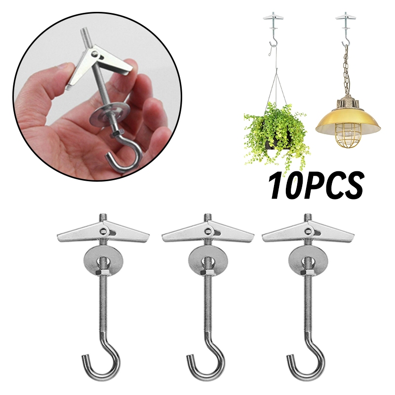 10pcs Ceiling Hooks Toggle Hooks with Screws and Toggle Wings for ...