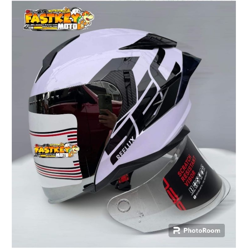sec reflux v2 2024 halfface dual visor helmet | Shopee Philippines