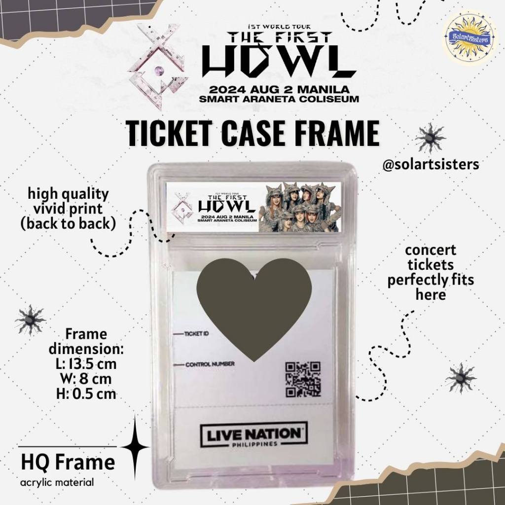 XG The First Howl 1st World Tour Concert Ticket Case Frame Keeper ...