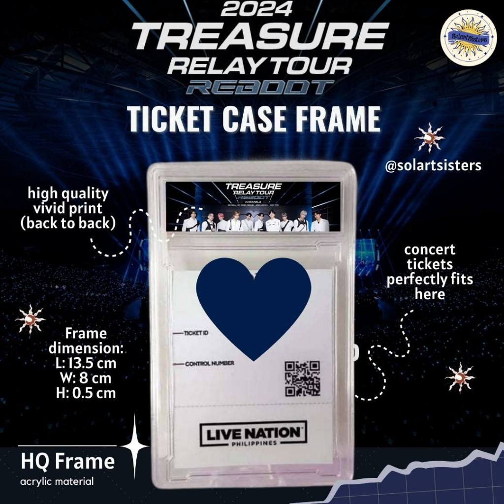 TREASURE Relay Tour 2024 Live In Manila Concert Ticket Case Frame ...