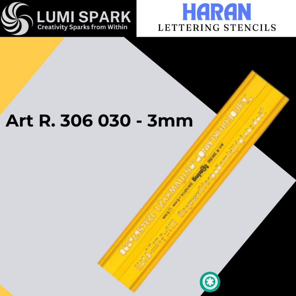 LUMISPARK Lettering Stencil Technical Drawing Model: Haran | Stencils ...
