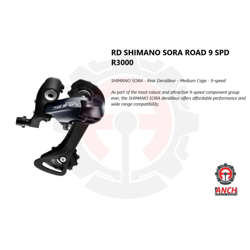 Rd Sora R3000 9spd Shimano ROAD BIKE RB bicycle rear derailleur 9 speed ...