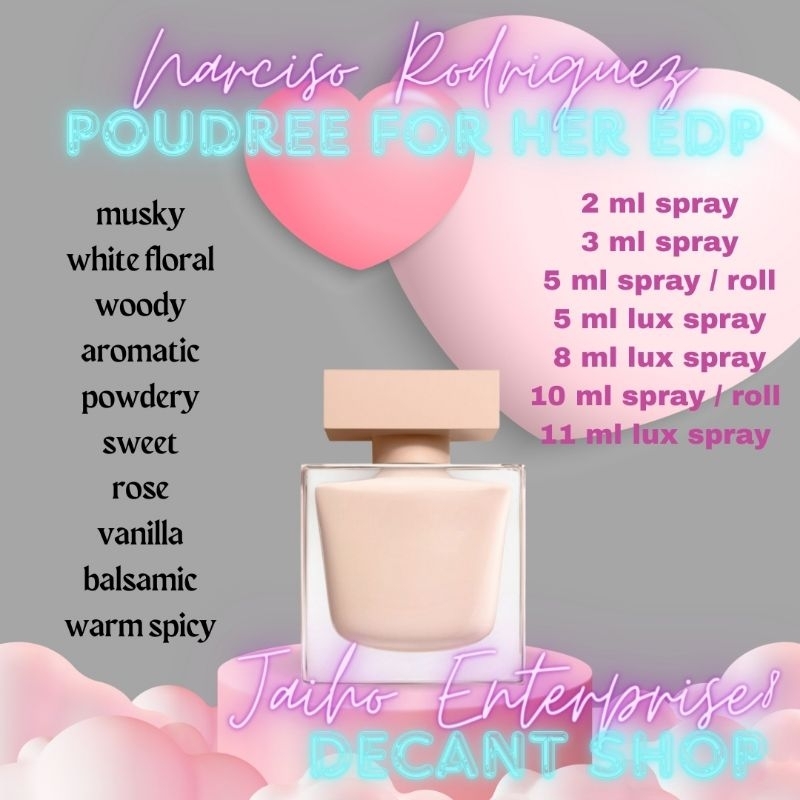 decant/takal Narciso Rodriguez for Her Poudree EDP 2-11 ml | Shopee Philippines