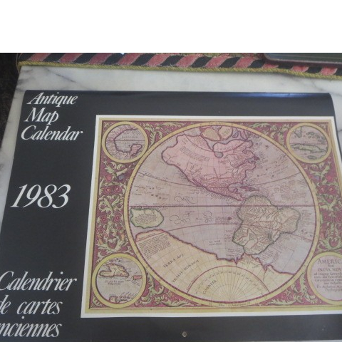 Canada National Map Collection Antique Map 1983 Calendar w/ Box ...