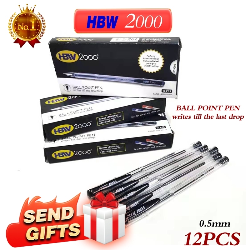 HBW 2000 ballpen（12pcs） school supplies / Ball point pen 12pcs black ...