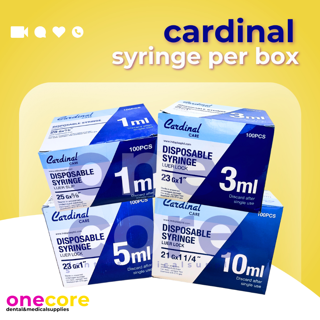 Cardinal Disposable Syringe (Sold per Box) 100's/Box | Shopee Philippines