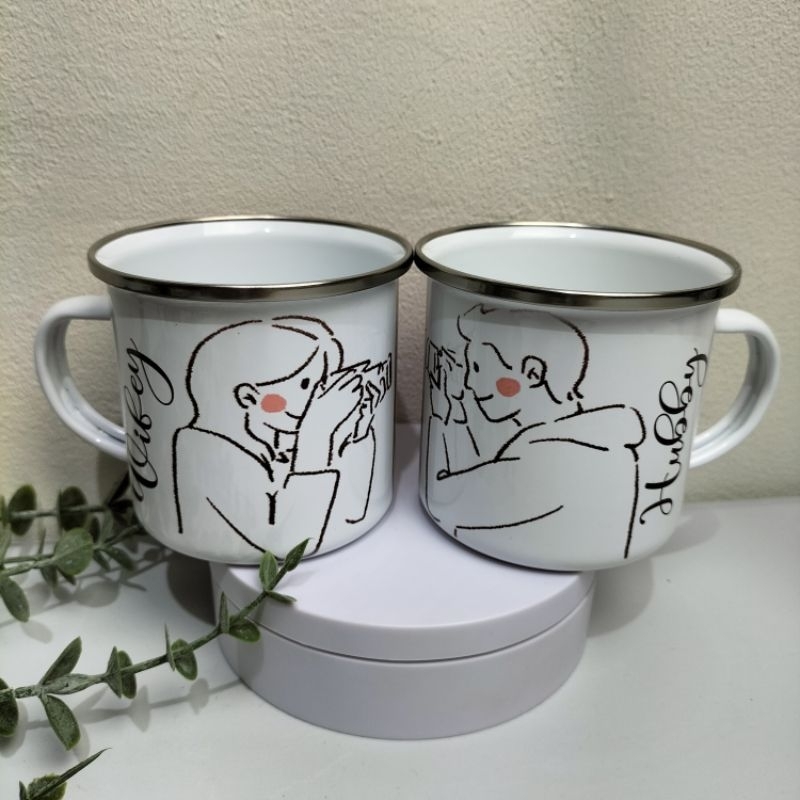 PERSONALIZED ENAMEL MUGS (Print your own design ) | Shopee Philippines