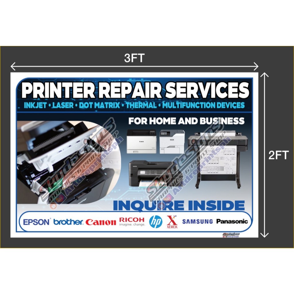 TARPAULIN PRINT FOR REPAIR SHOP DISPLAY (PRINTER) | Shopee Philippines