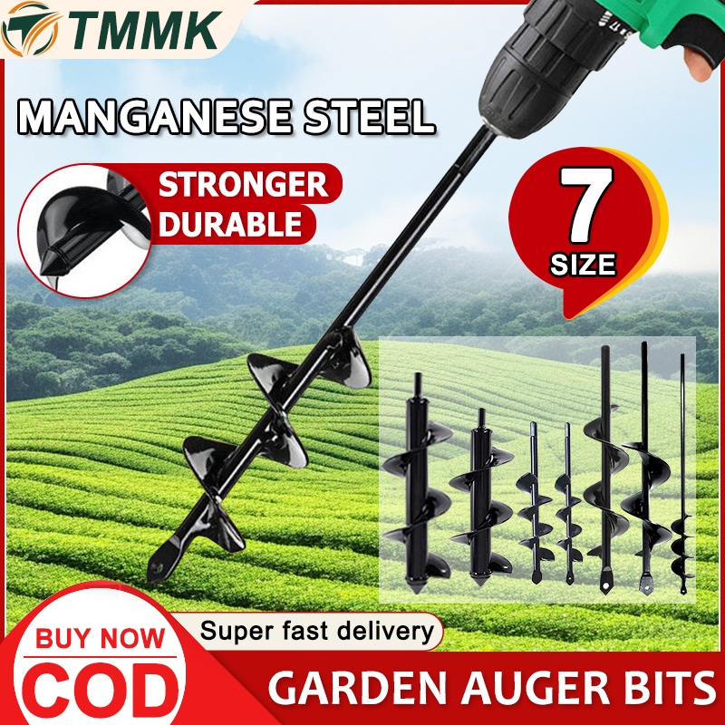 Garden Auger Bit Tool Spiral Hole Excavator Ground Drill 4/5/8cm Soil ...