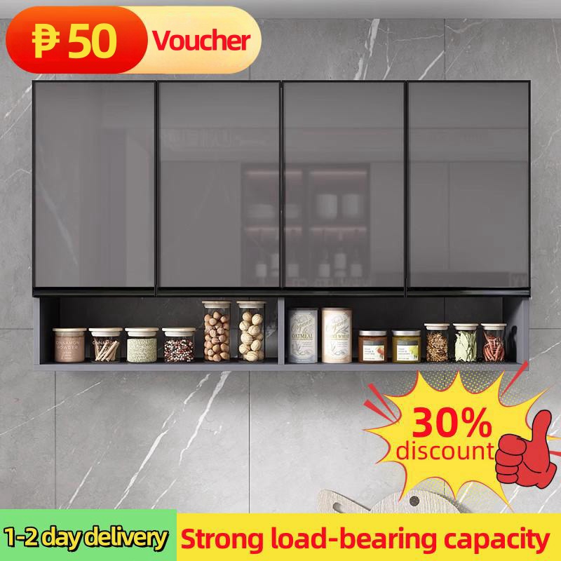 Aluminum Kitchen Cabinet Wall Anti Termite Glass Pantry Cabinet Hanging ...